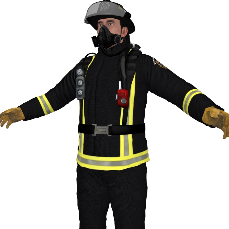 fireman ready 3d model