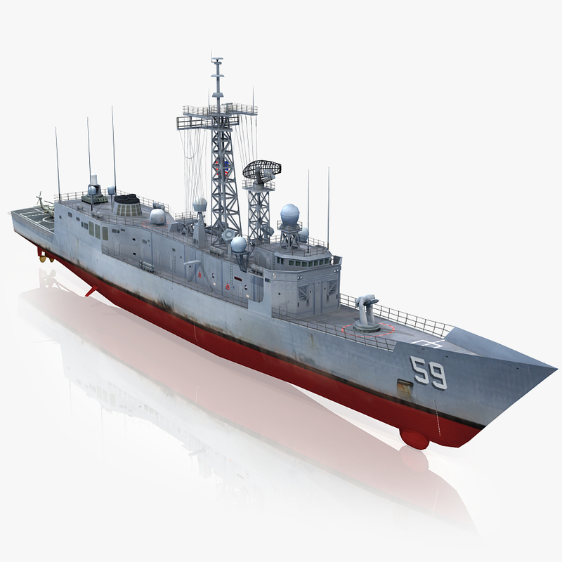 3d uss kauffman ffg-59 frigate model