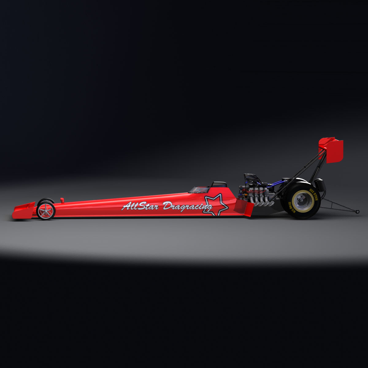 3d fuel dragster