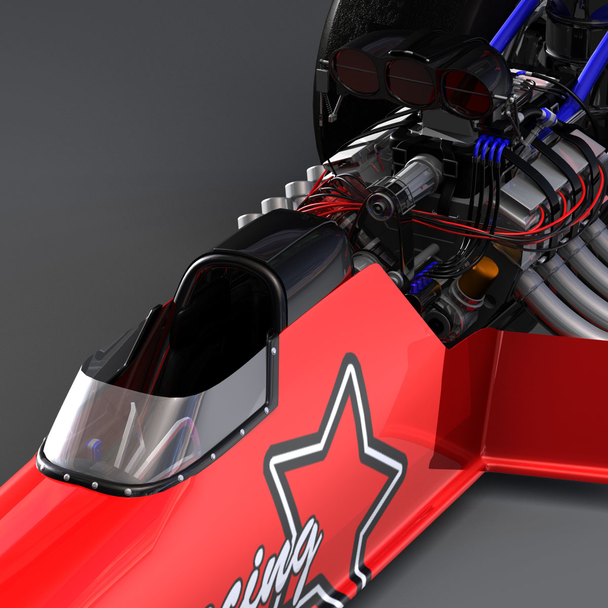 3d fuel dragster