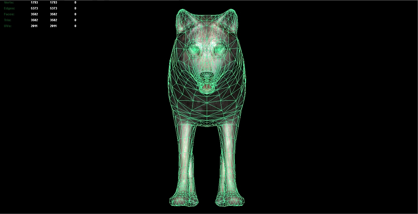 wolf rigged animations 3d model