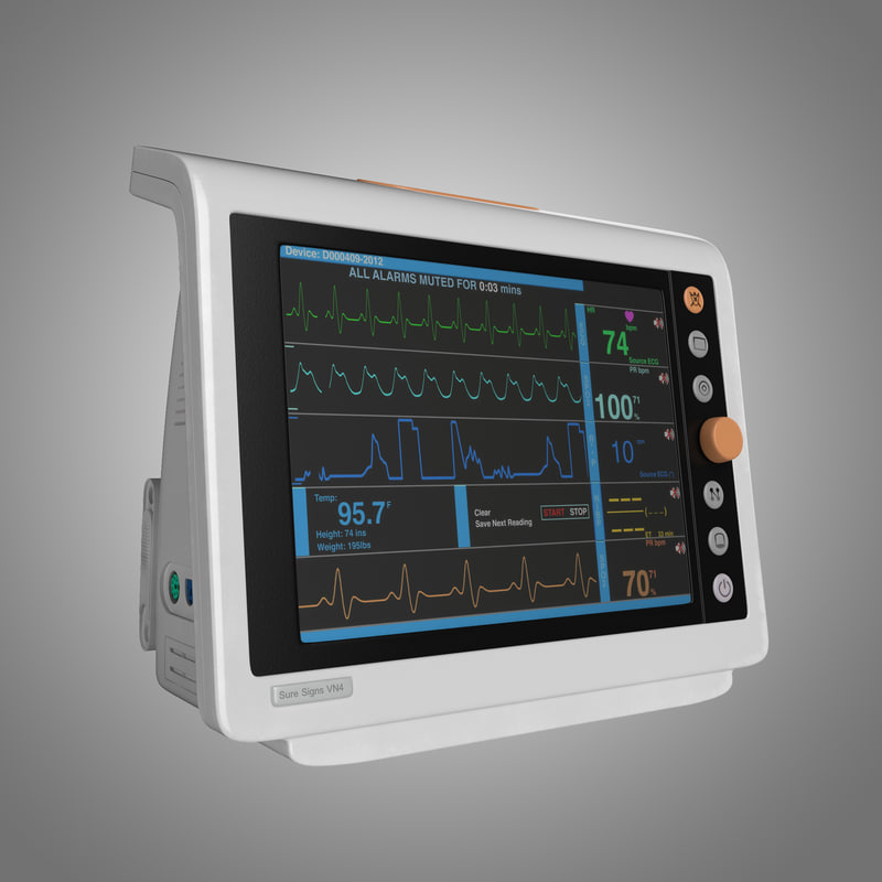 3d electrocardiograph monitor model