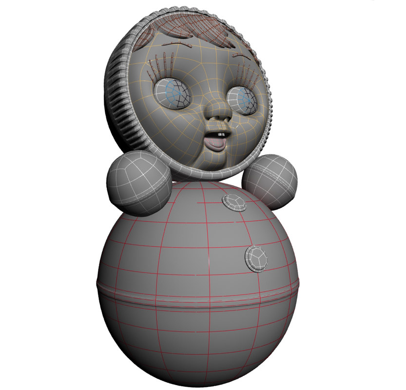 3d roly-poly toy model