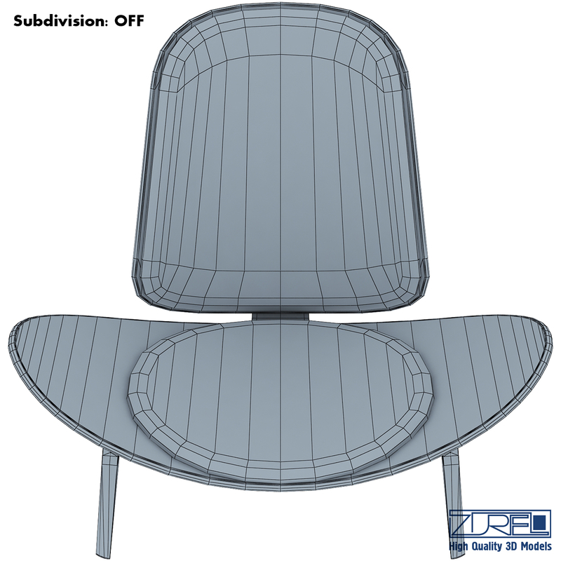 3d model shell chair
