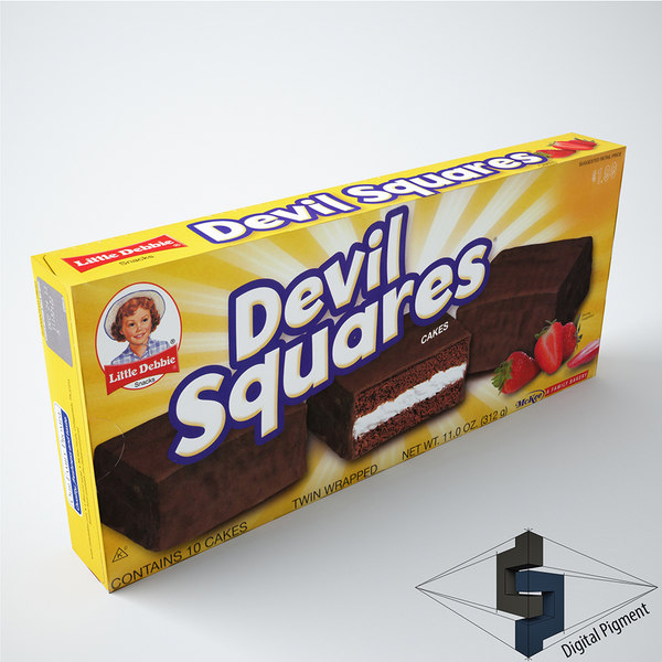 3dsmax little debbie devil squares