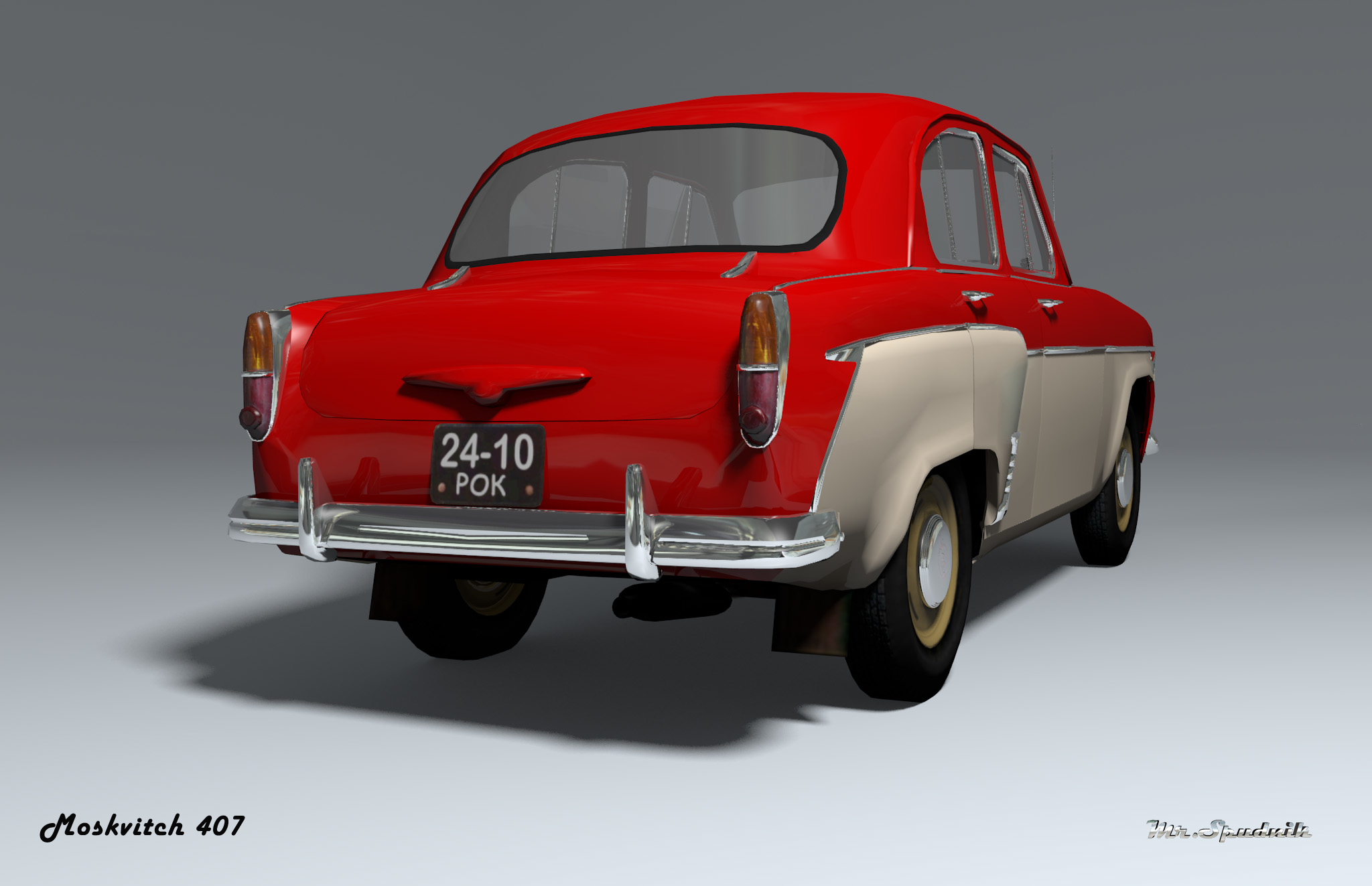MZMA 407“Moskvitch”1958年3D模型 - TurboSquid 879639