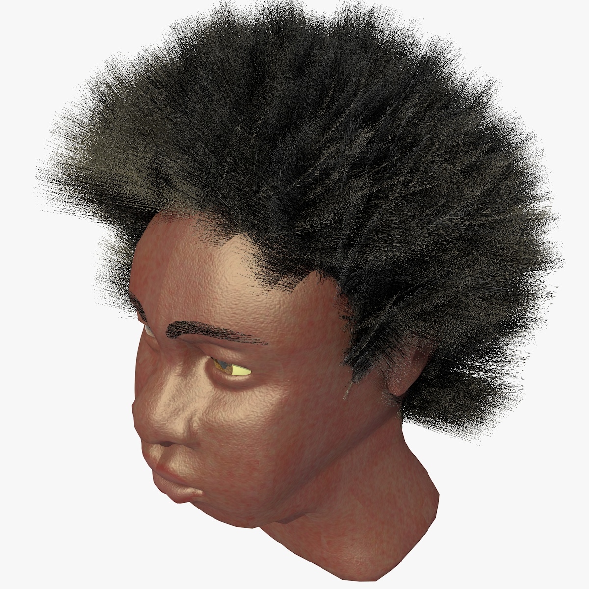 c4d african male afro head