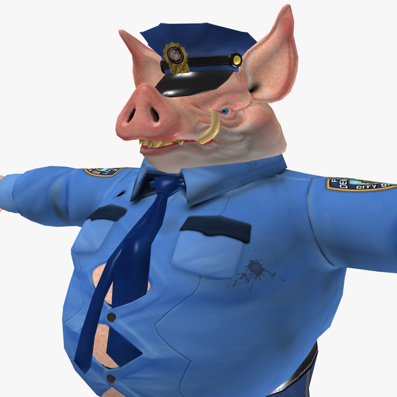 3d pig cop model