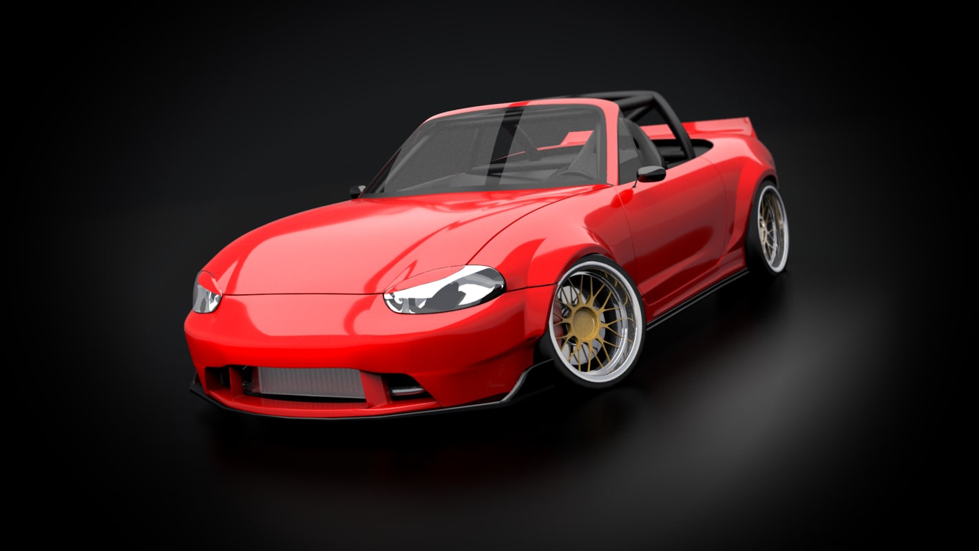 miata nb widebody 3d model