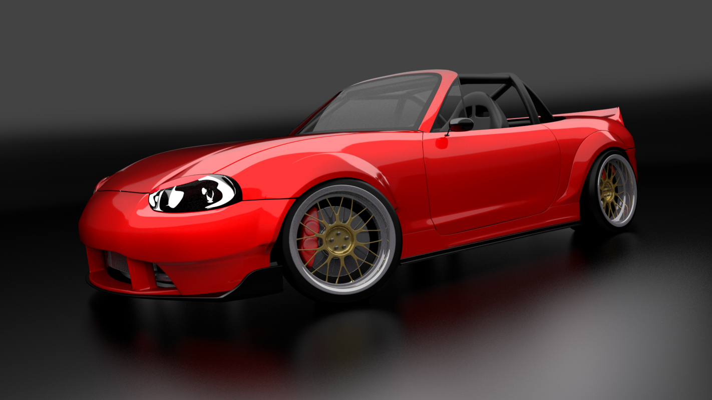 miata nb widebody 3d model