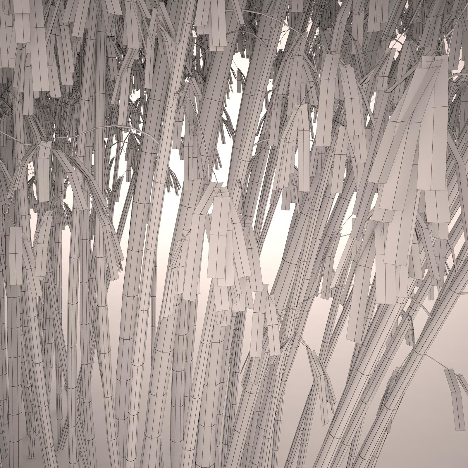 3d model bambusa golden bamboo set