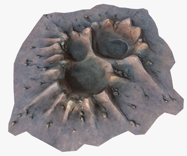 3d cartoon crater model