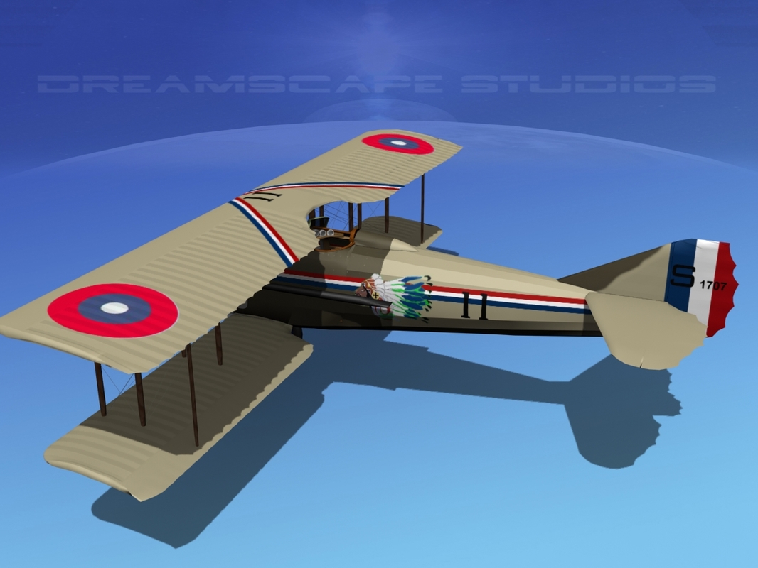 spad xiii xii fighters 3d model
