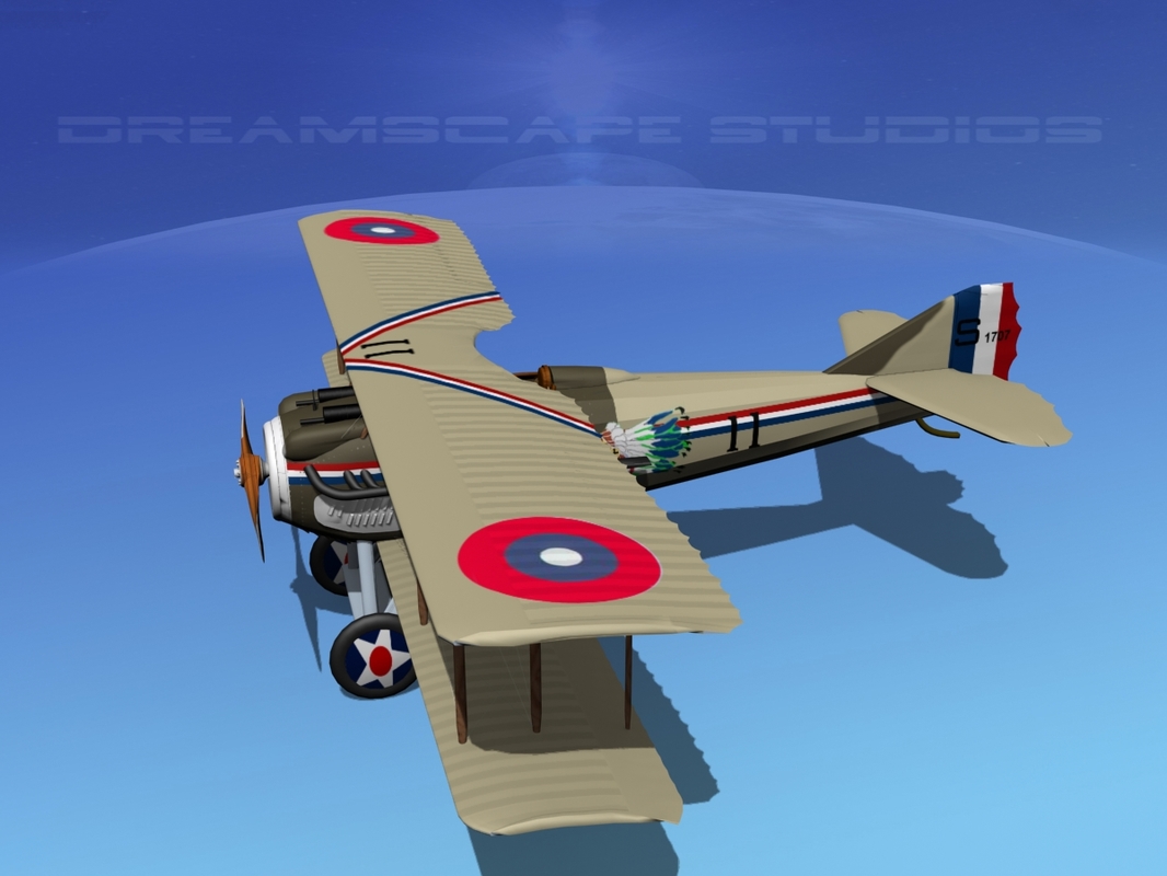 spad xiii xii fighters 3d model