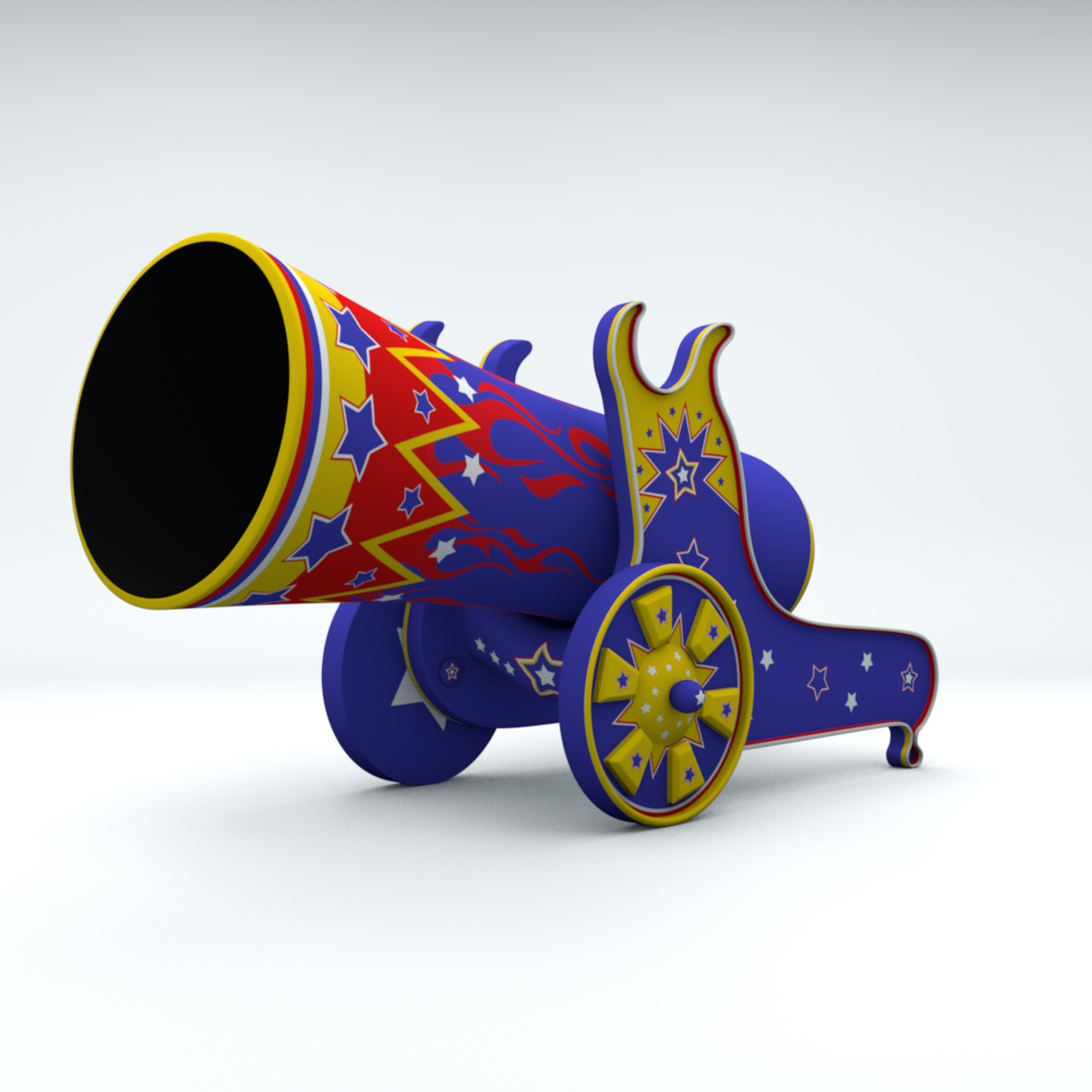 3d circus cannon