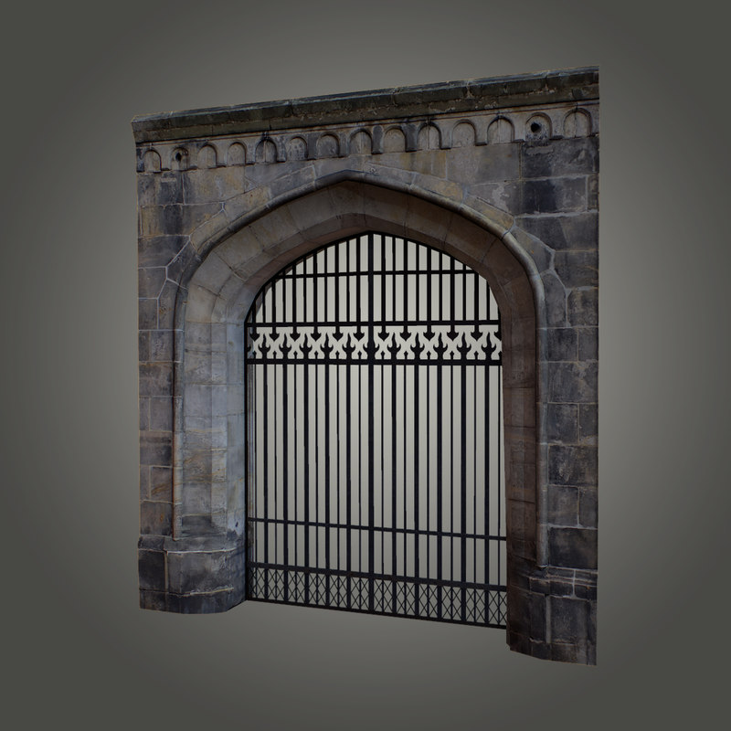 3d 3ds gothic castle gate