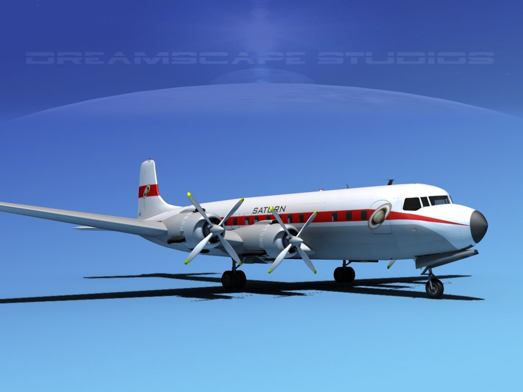3d douglas dc-7c dc-7 model