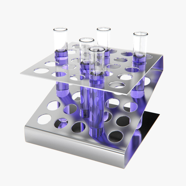 c4d rack test tubes blood