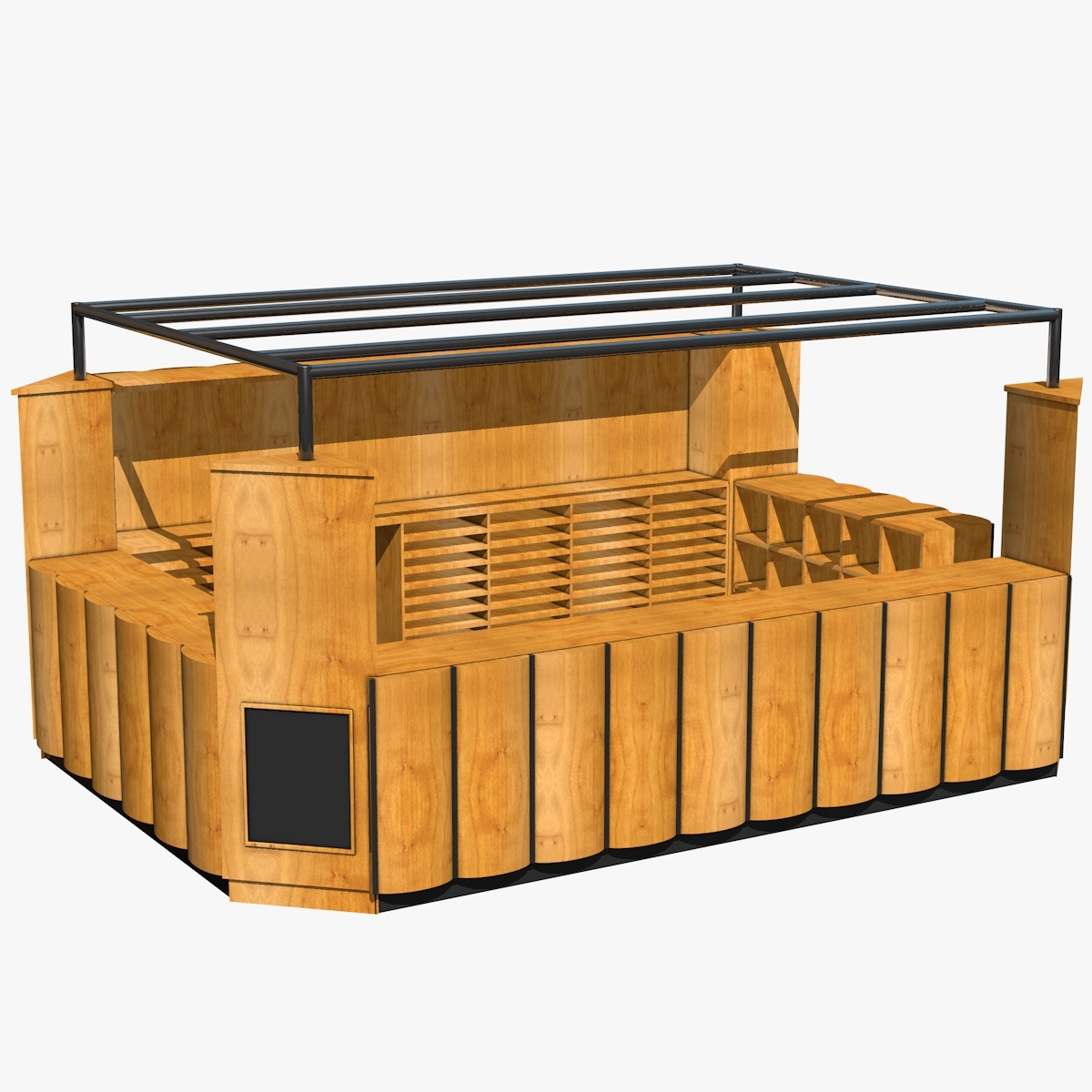 Wooden Kiosk 3ds wooden-kiosk-3ds