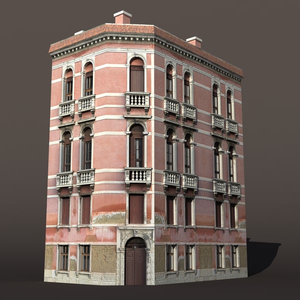 3d building exterior modelled