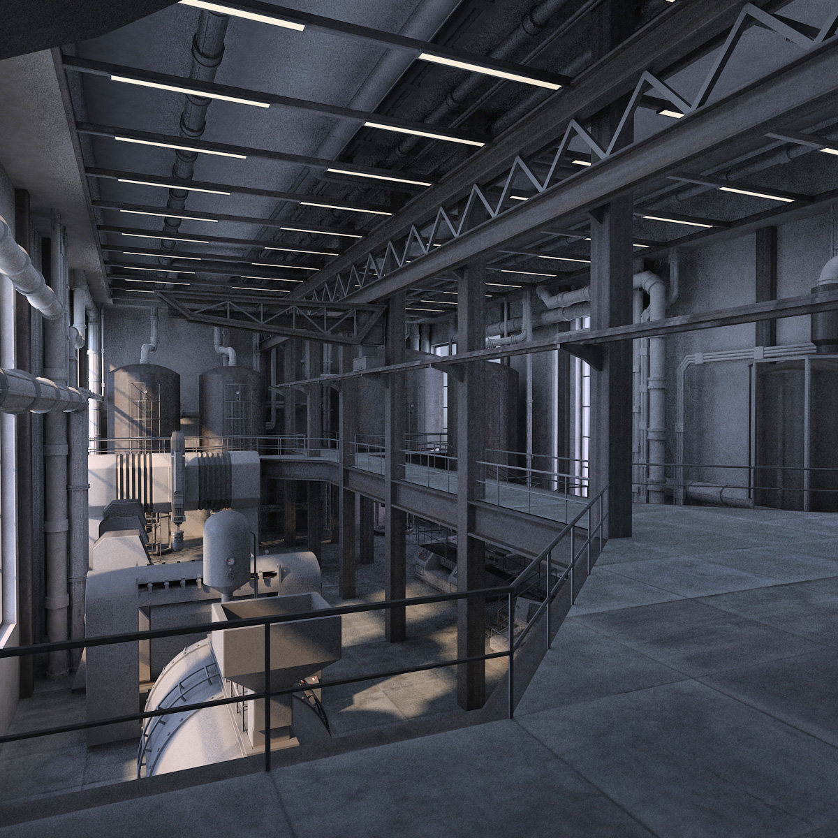 industrial interior 3d x