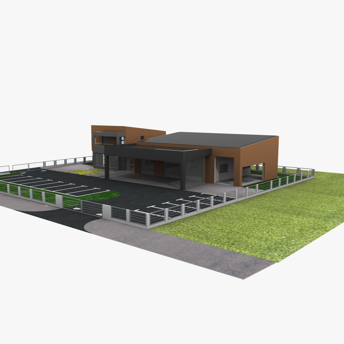 3d model building car workshop