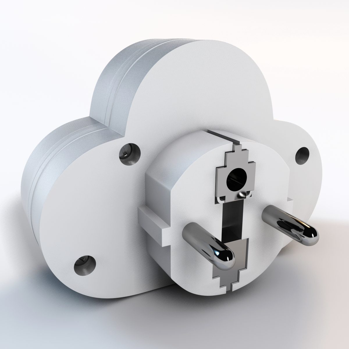 3d plug socket model