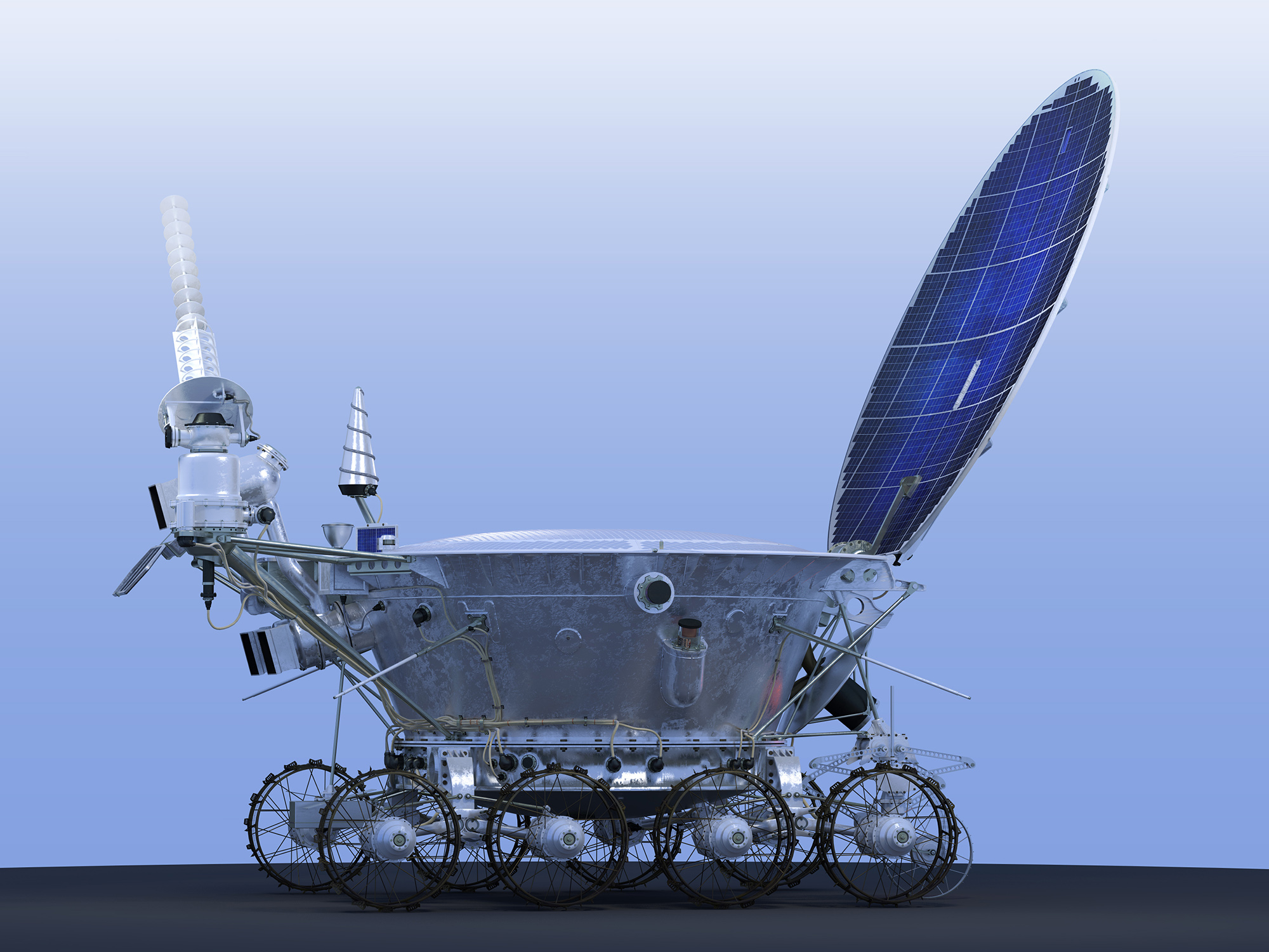3d model lunokhod-2 lunar rovers