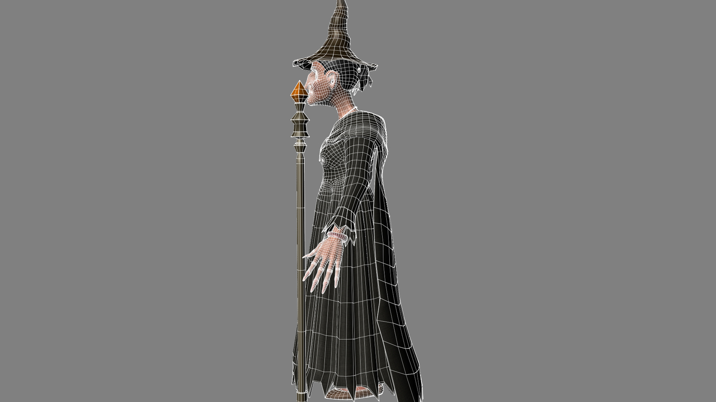 3d witch character model