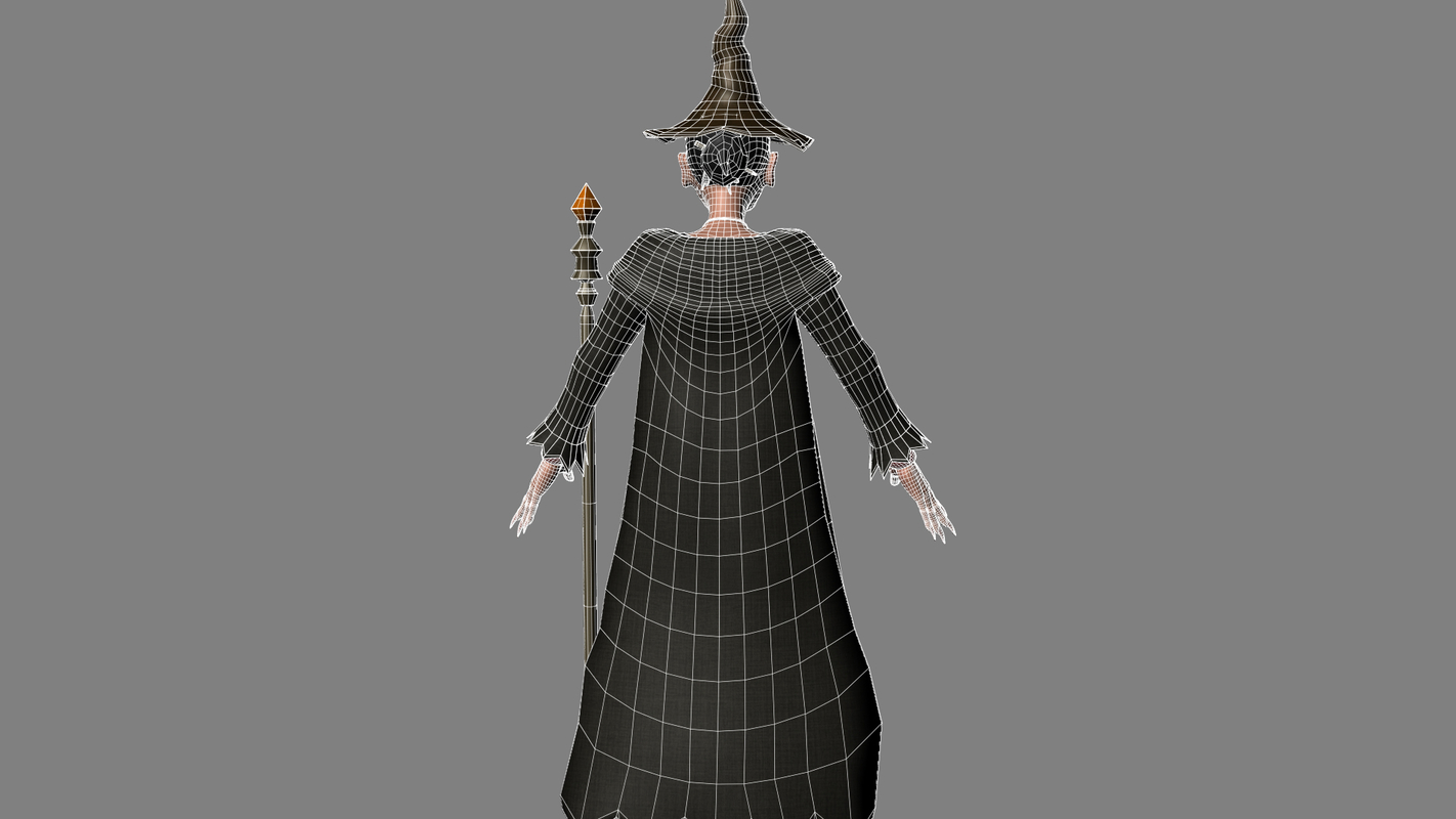 3d witch character model