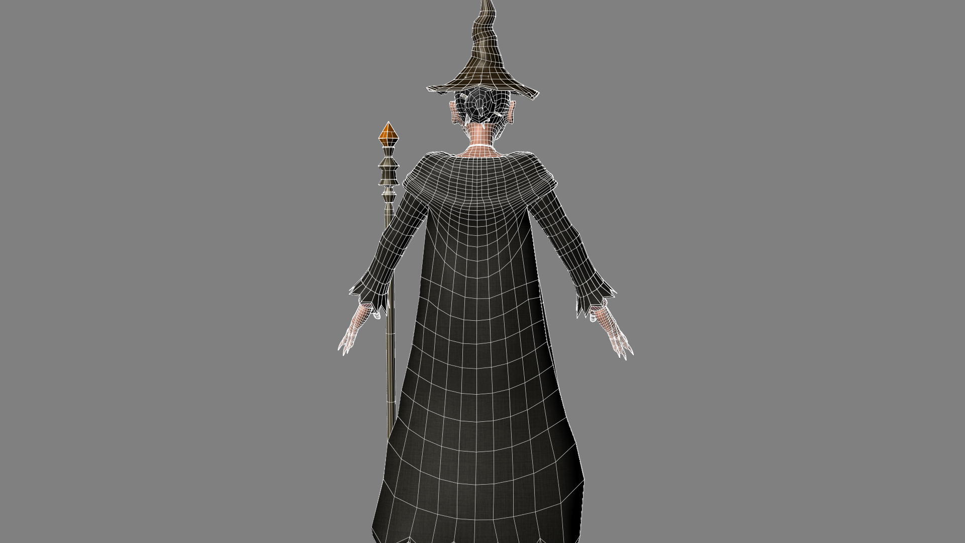 3d witch character model