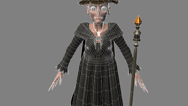 3d witch character model
