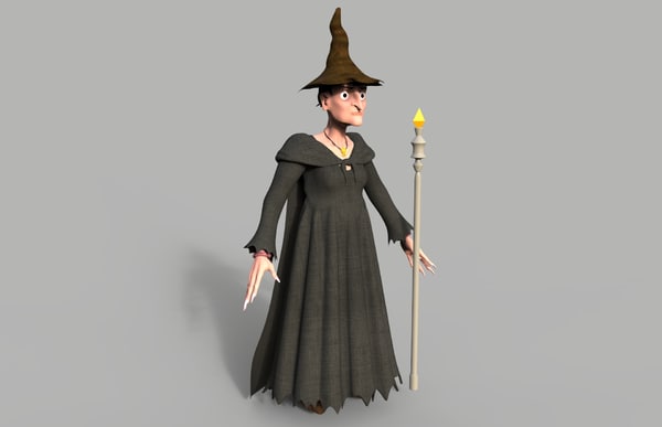 3d witch character model
