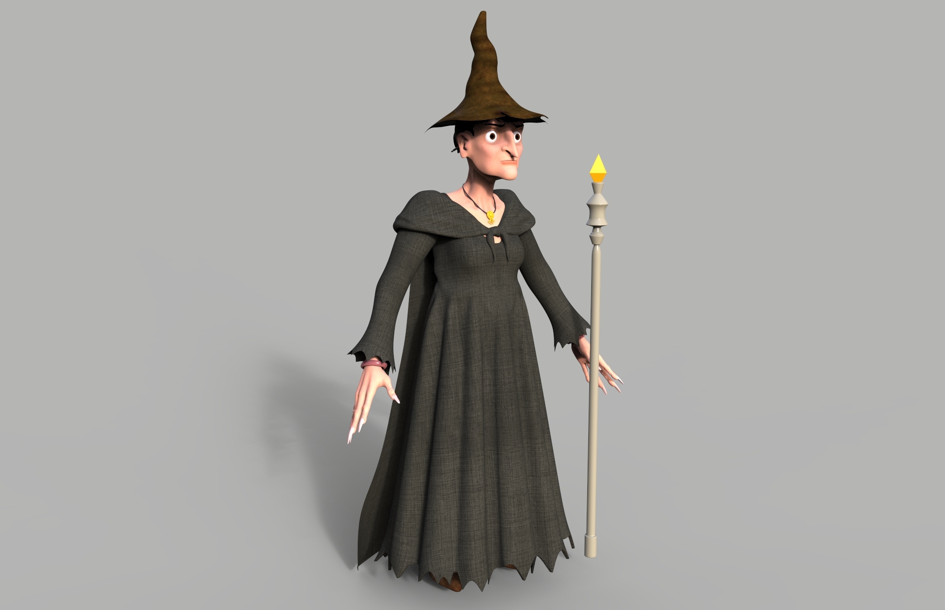 3d witch character model