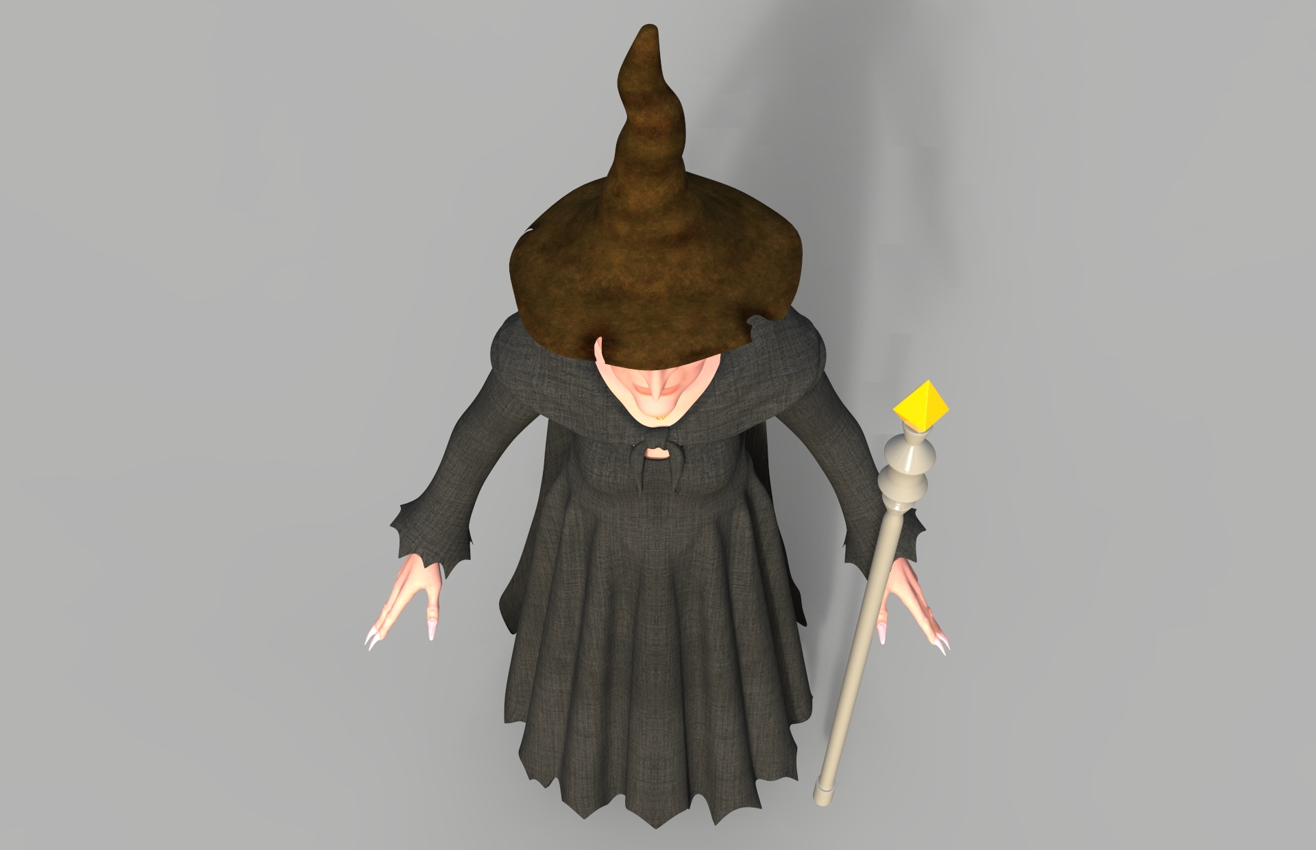 3d witch character model