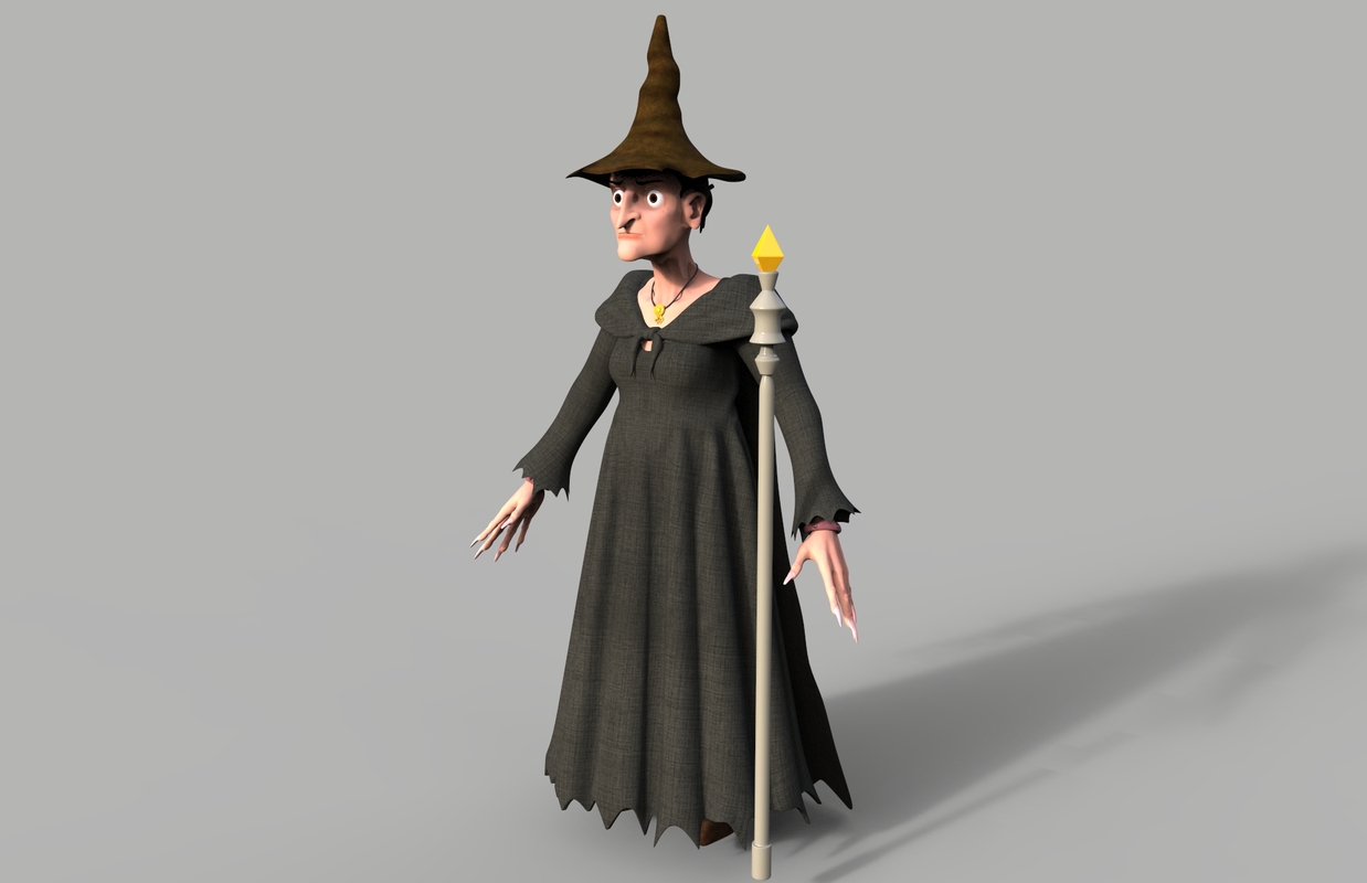 3d witch character model