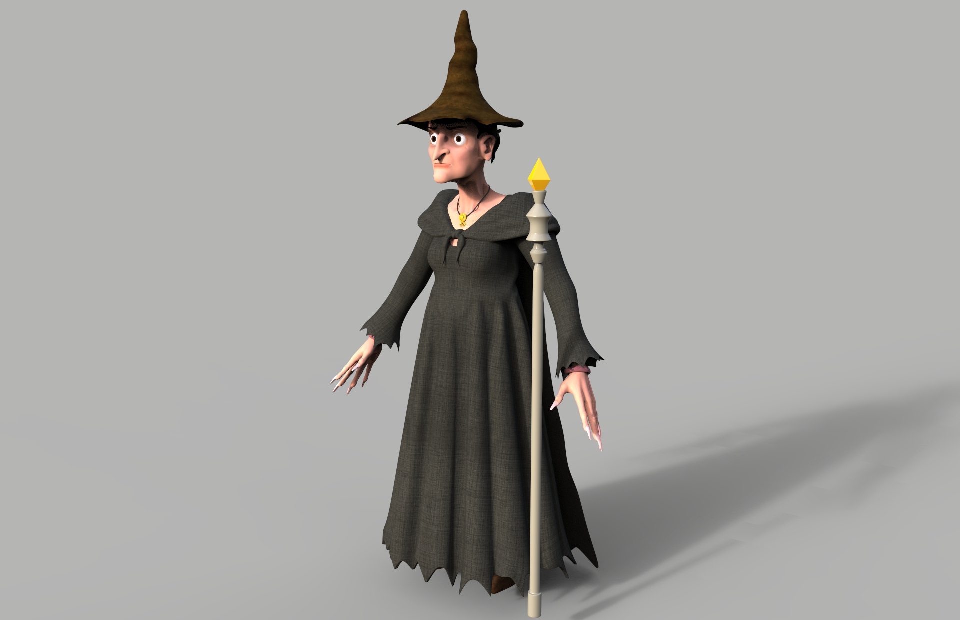 3d witch character model