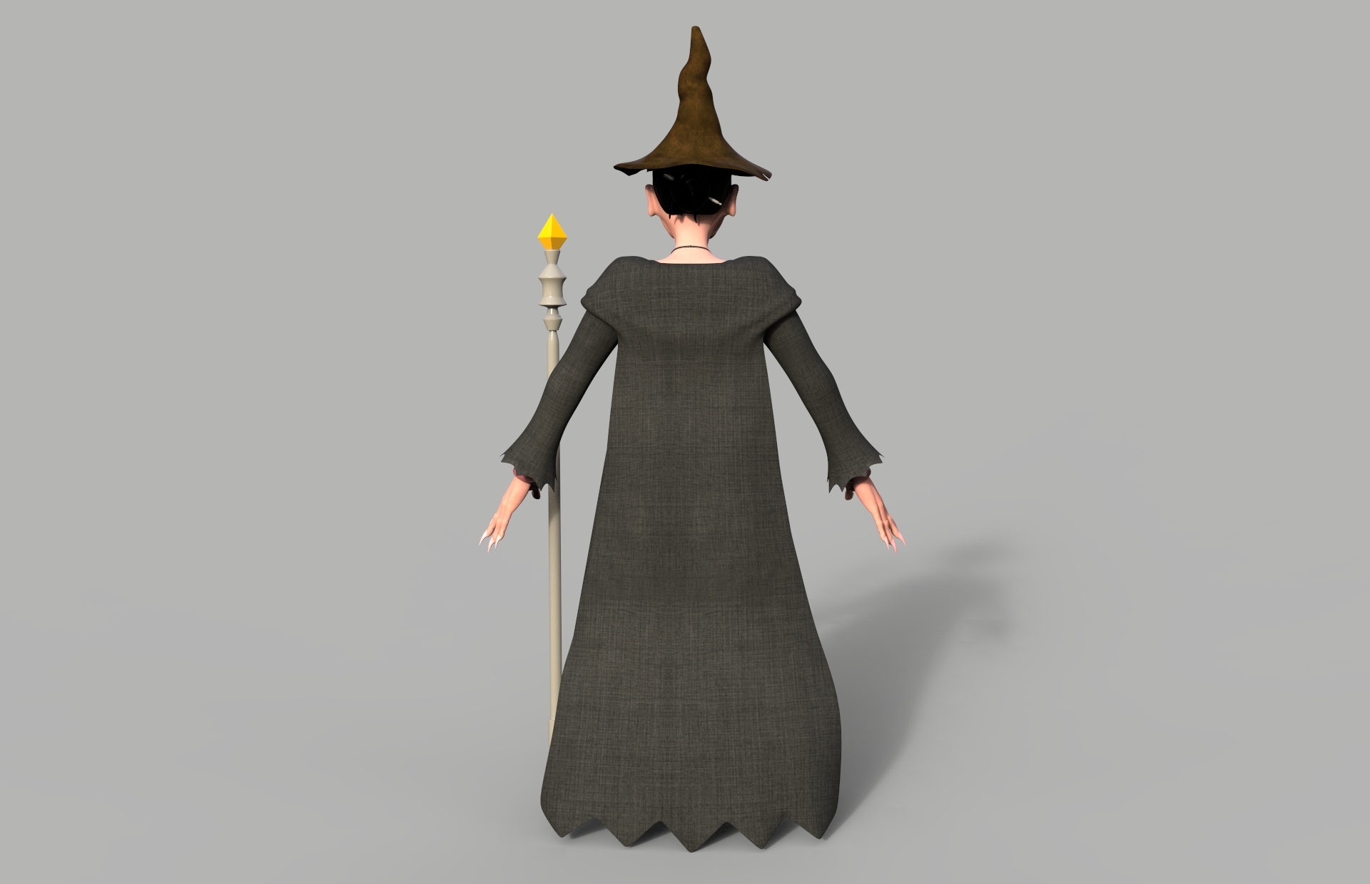 3d witch character model