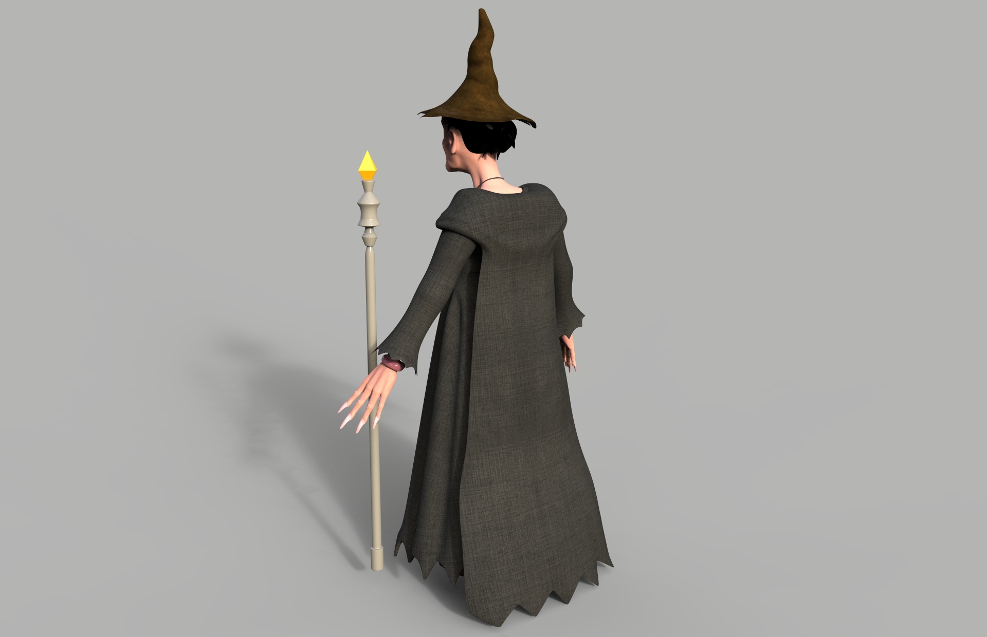 3d witch character model