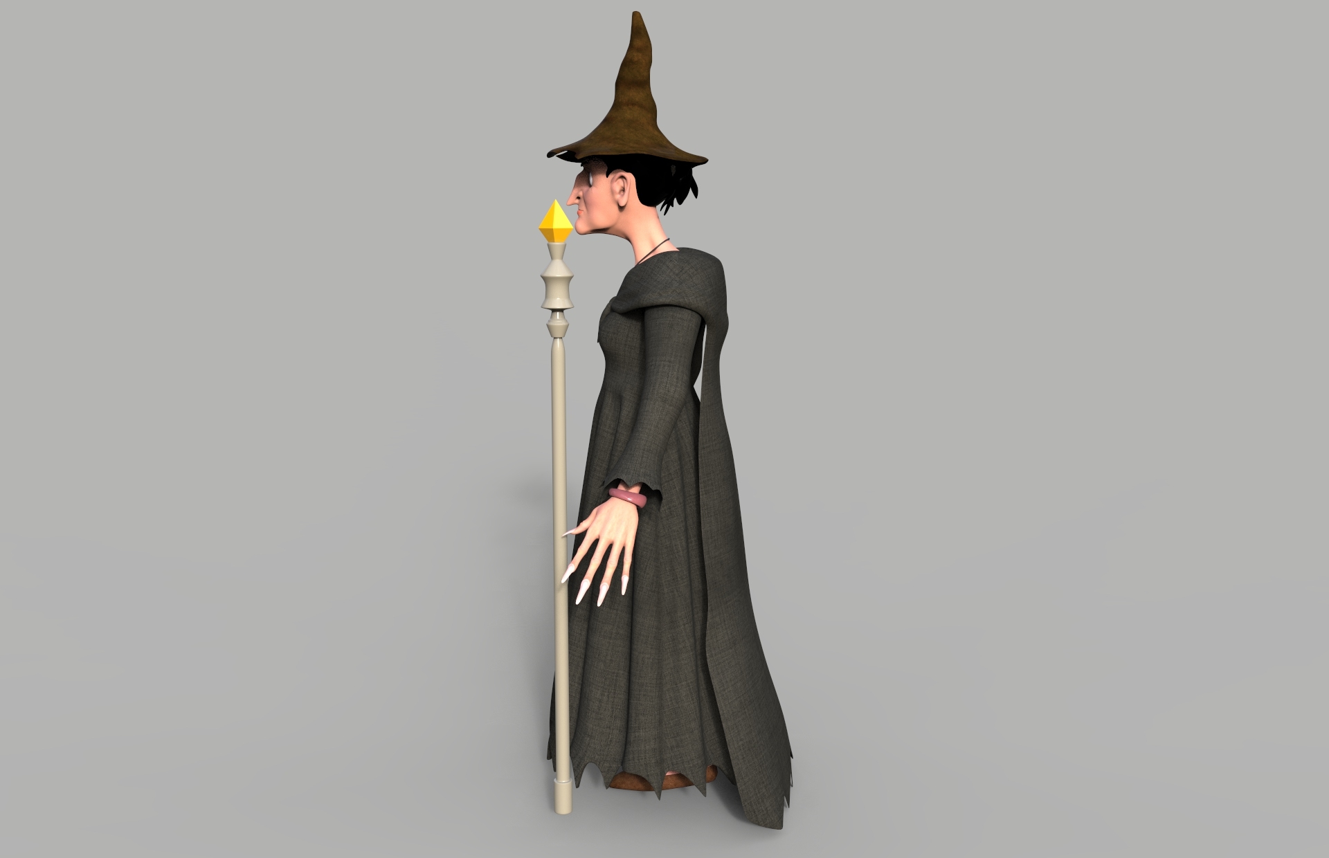 3d witch character model