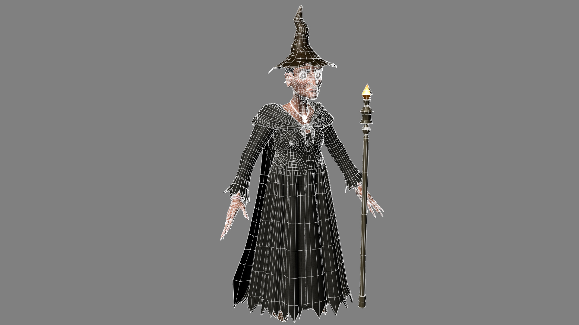3d witch character model