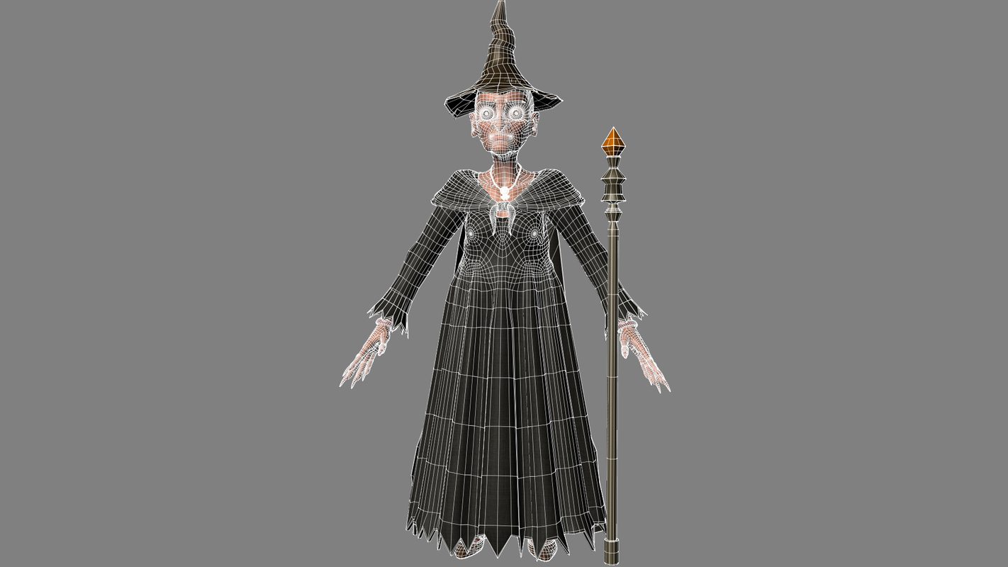3d witch character model