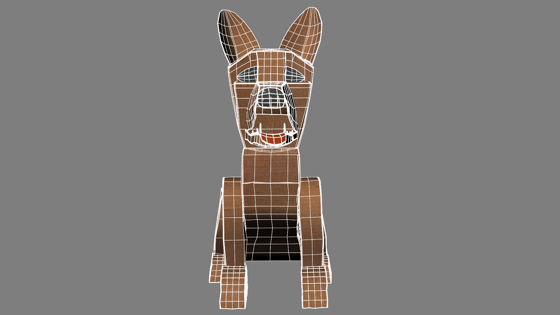 3d dog cardboard model