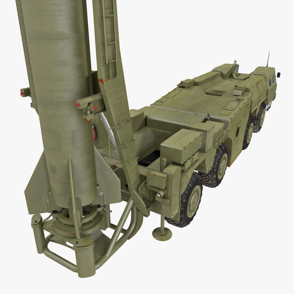 3d model scud missile launcher maz-543