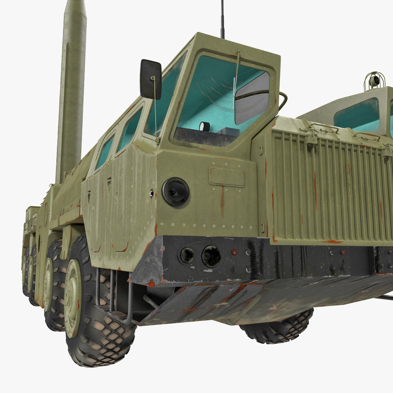 3d model scud missile launcher maz-543