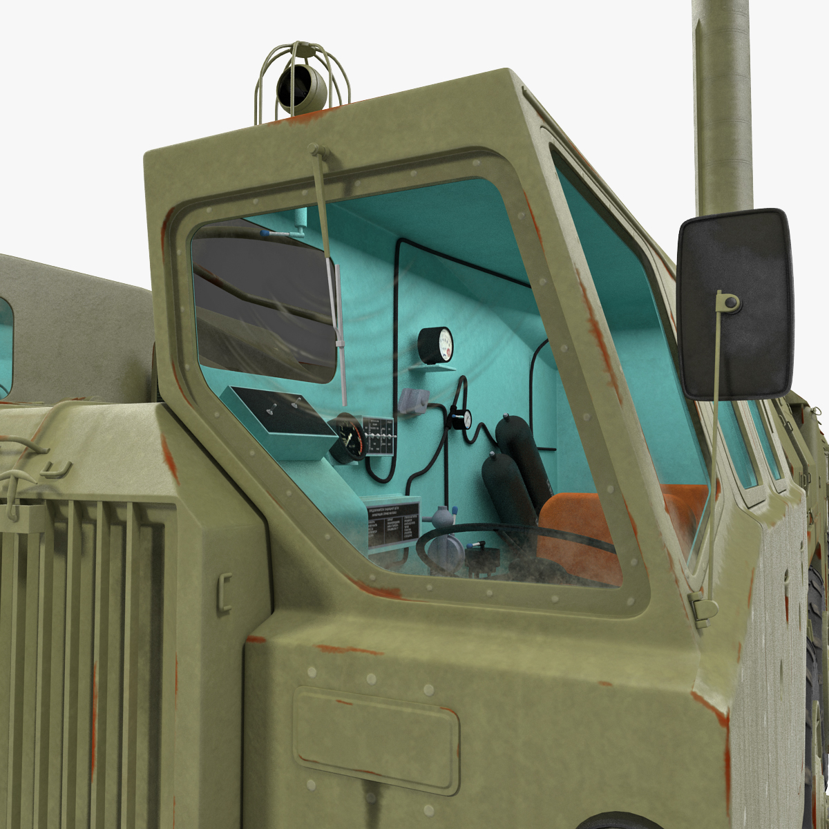 3d model scud missile launcher maz-543