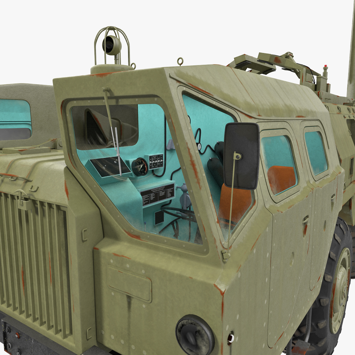 3d model scud missile launcher maz-543