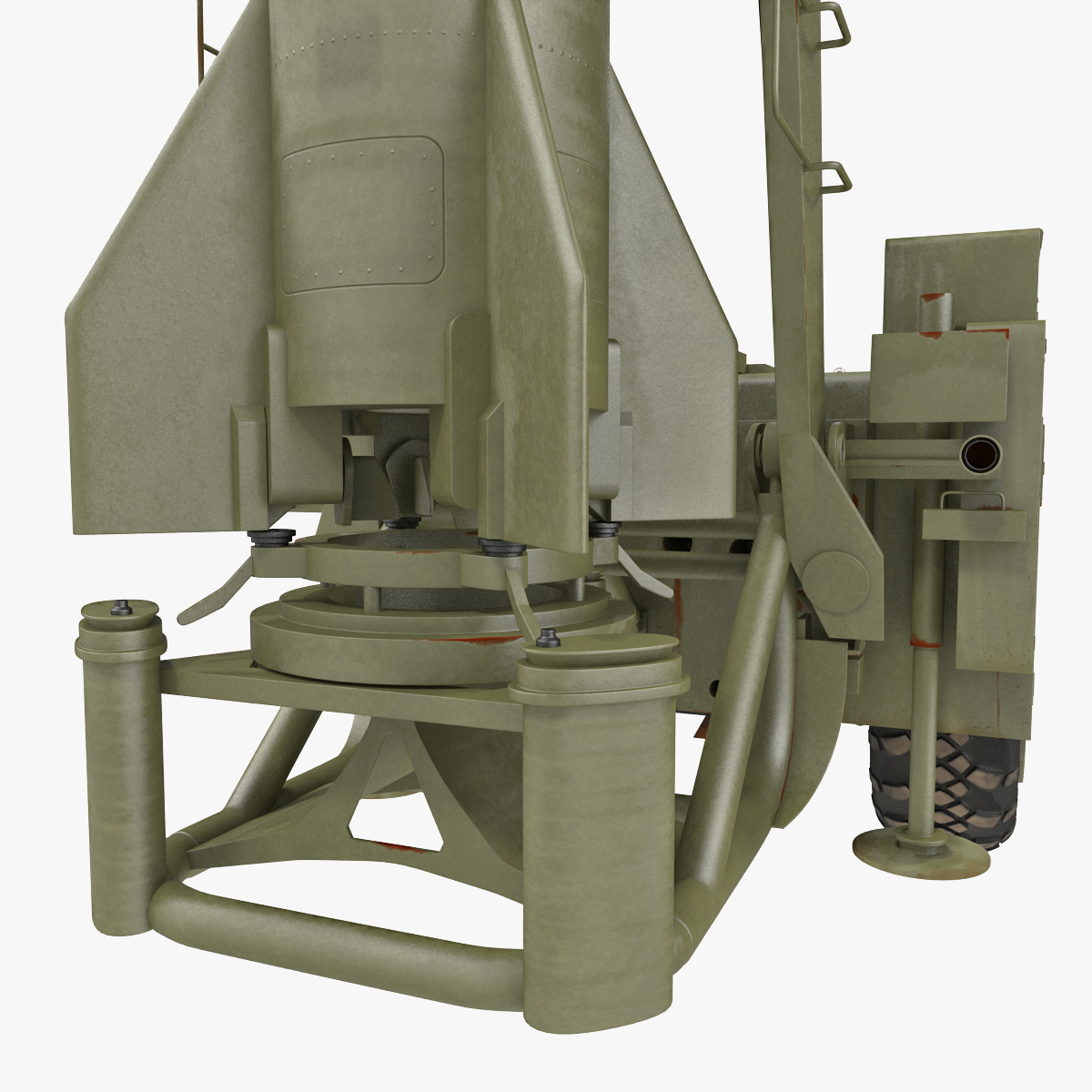 3d model scud missile launcher maz-543