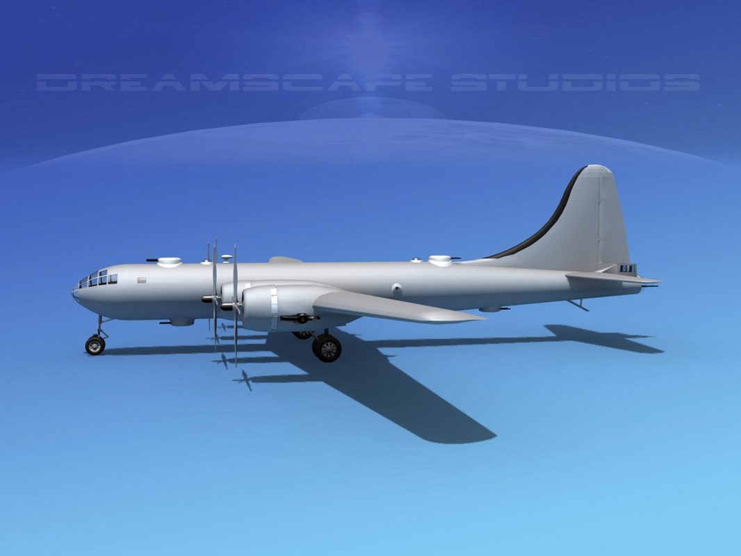 superfortress base modeled b-29 3d model