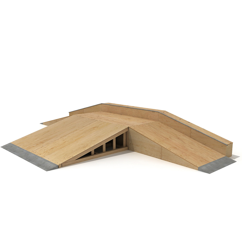 3d model skate ramp fun box